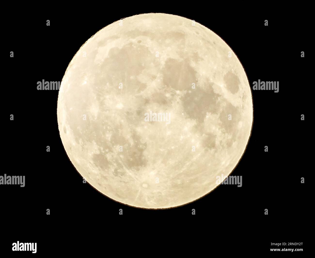 The moon seen at night from Romania. Full moon Stock Photo - Alamy