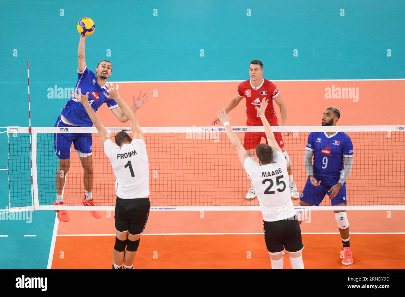 Jean Patry (France); Christian Fromm, Lukas Maase (Germany). Volleyball ...
