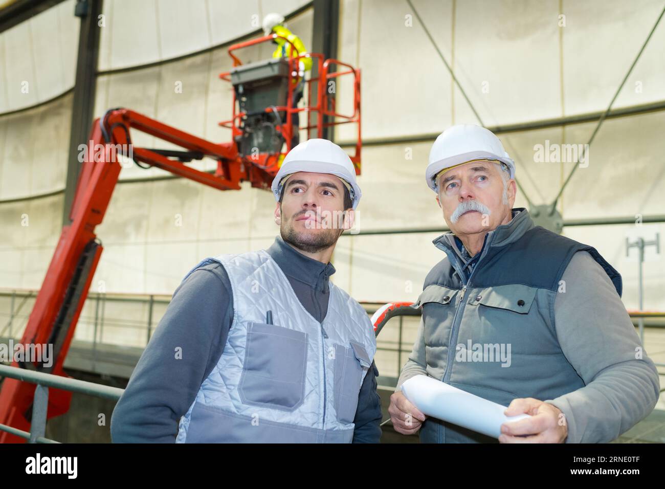 professional two engineers ar discussing the new project Stock Photo ...