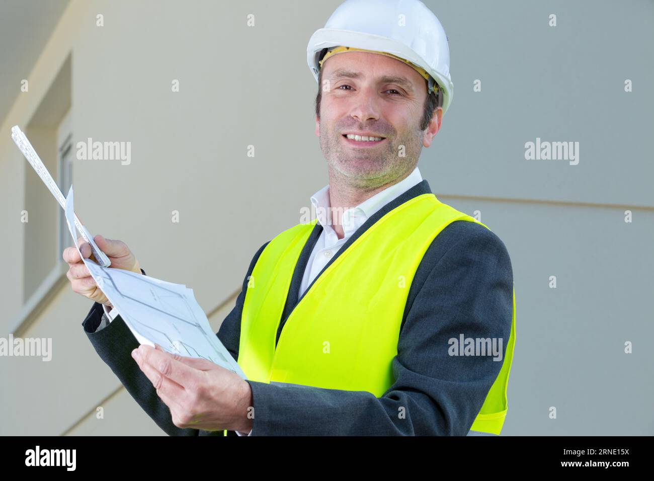 construction worker planning contractor developer concept Stock Photo ...