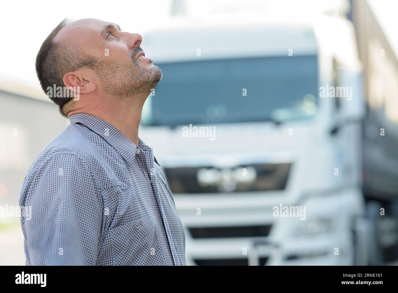 Driver having a break hi-res stock photography and images - Alamy