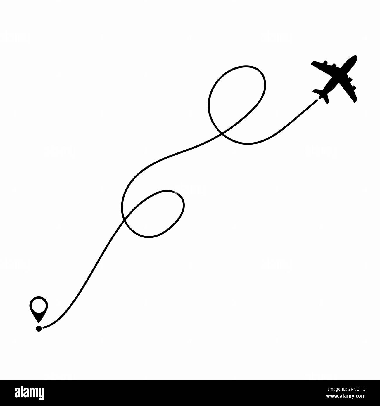 Airplane route plane path. Travel concept. Aircraft tracking. Vector ...