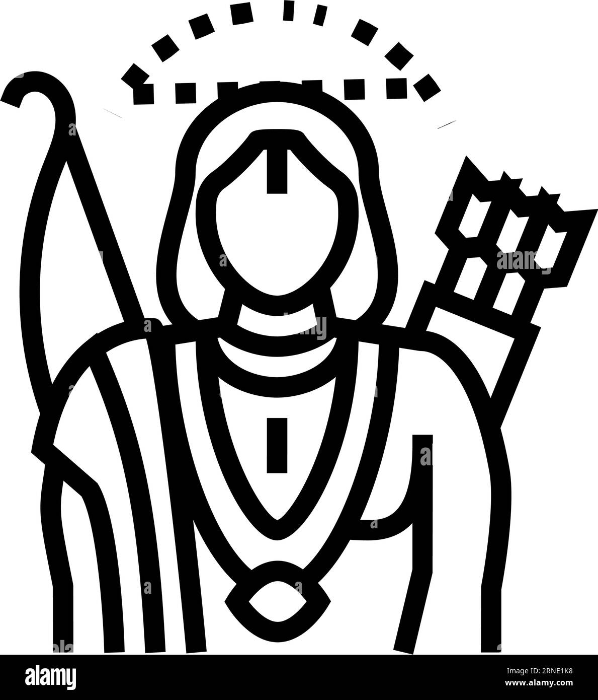 ayyappan god indian line icon vector illustration Stock Vector Image ...