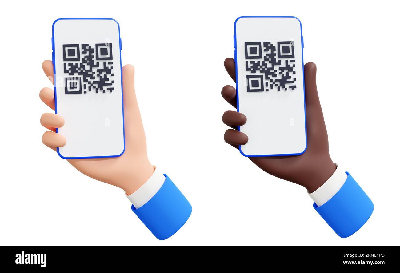 QR code reading 3d render illustration Stock Photo - Alamy QR code reading 3d render illustration Stock Photo - Alamy