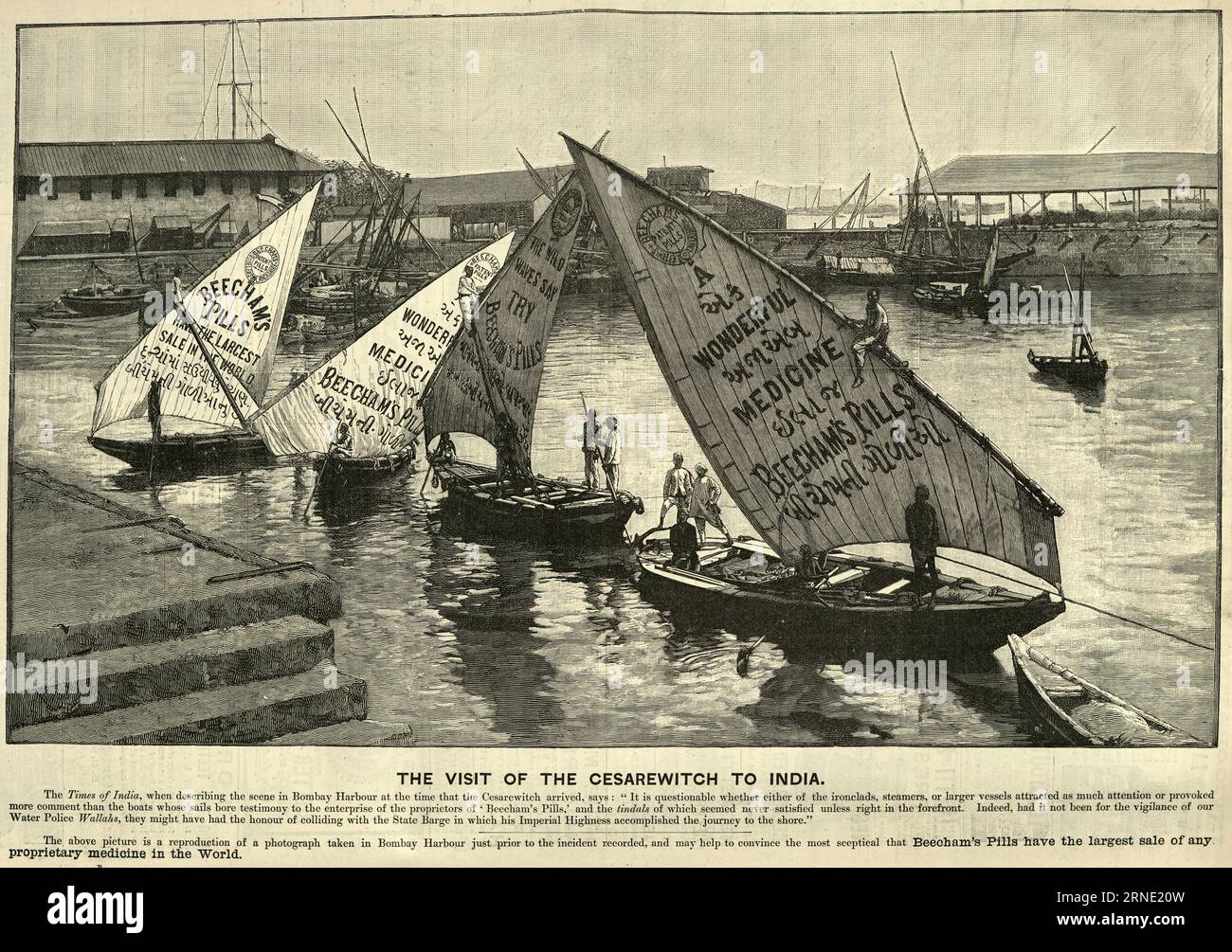 Victorian advert for Beecham's Pills, Vissit of the Cesarewitvh to ...