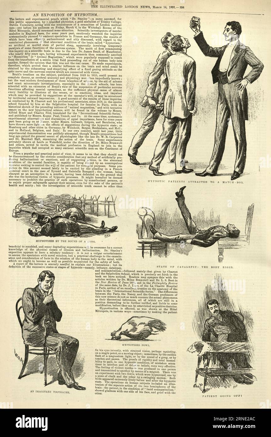 Hypnotising illustration vintage man hi-res stock photography and ...