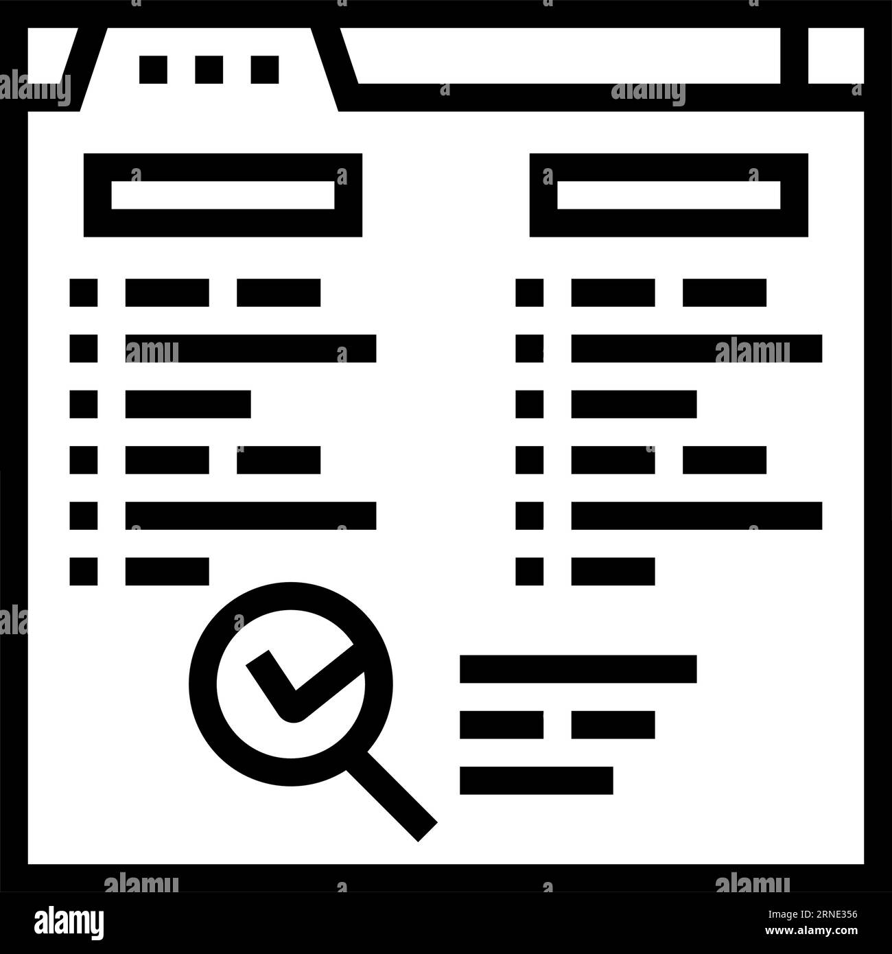 background check interview job line icon vector illustration Stock ...