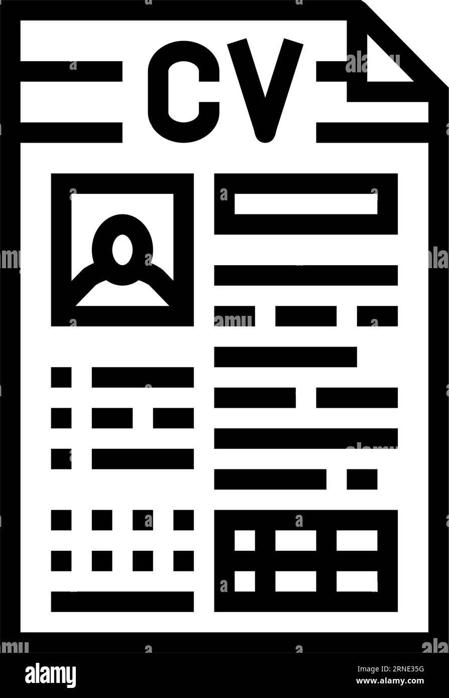 resume document interview job line icon vector illustration Stock Vector Image & Art - Alamy