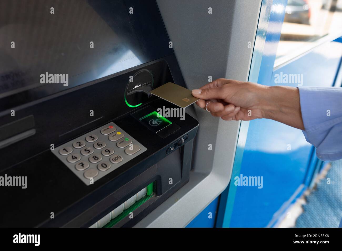 bank card is inserted into the ATM Stock Photo - Alamy