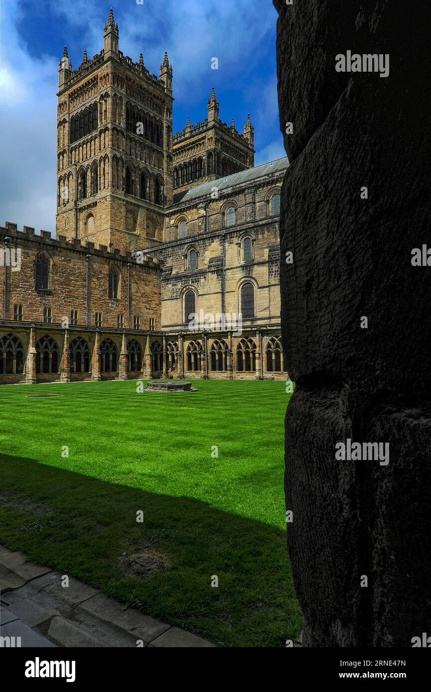 Durham Cathedral in north-east England, a Norman Romanesque cathedral ...