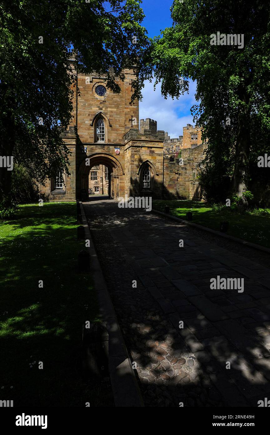 Gateway to Durham Castle in north-east England, dating from the Norman ...