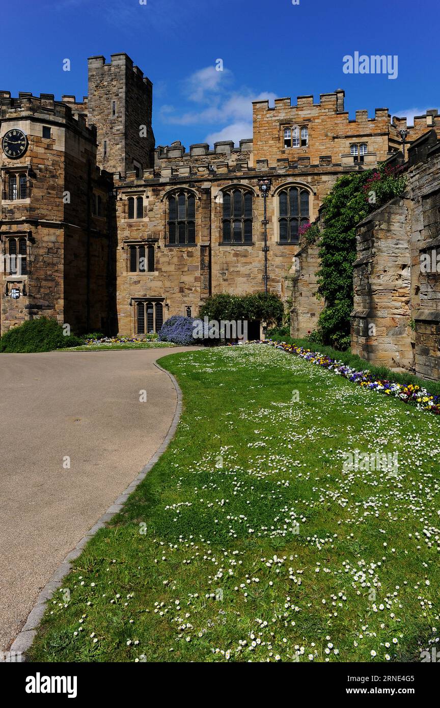 Eastern end of north wing of Durham Castle in north east England ...
