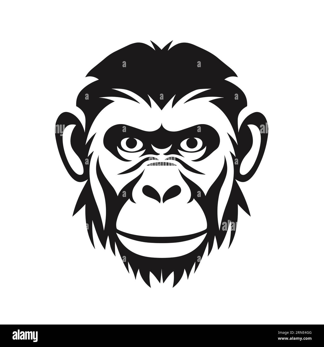 Chimpanzee Face Silhouette