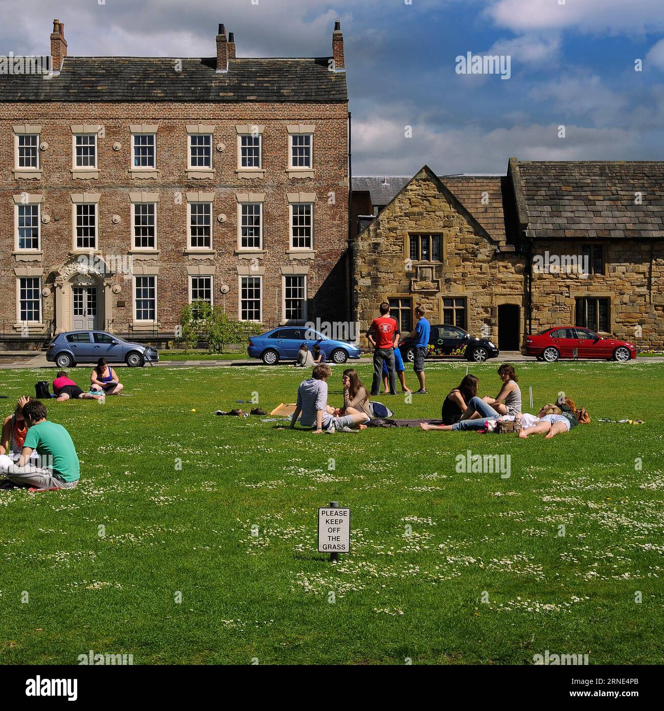 Bishop Cosin’s Hall (left), built in the early 1700s, and almshouses ...