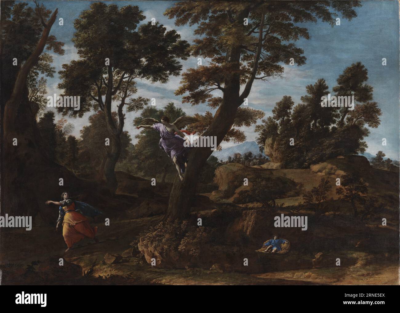 Landscape with the Angel Appearing to Hagar and Leading her to the Well ...