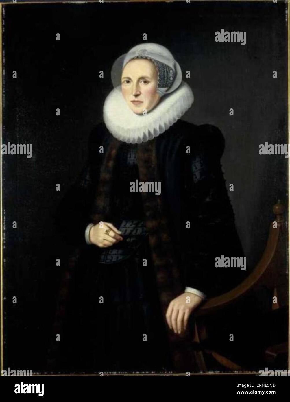 Portrait of Mayken Baccher (1565-1612) 1612 by Abraham Vinck Stock ...