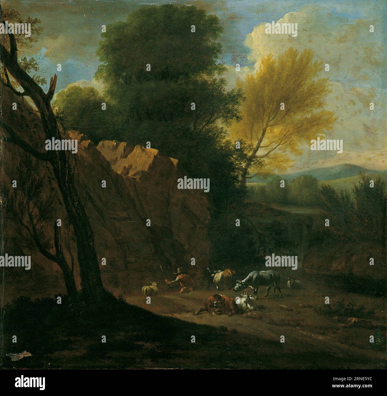 Evening by Johann Franz Nepomuk Lauterer Stock Photo - Alamy