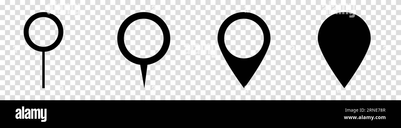 Set pin for map sign icon on a transparent background Stock Vector ...