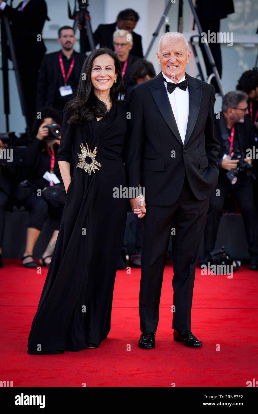 Venice, Italy. 30th Aug, 2023. Francesca De Stefano and Santo Versace ...