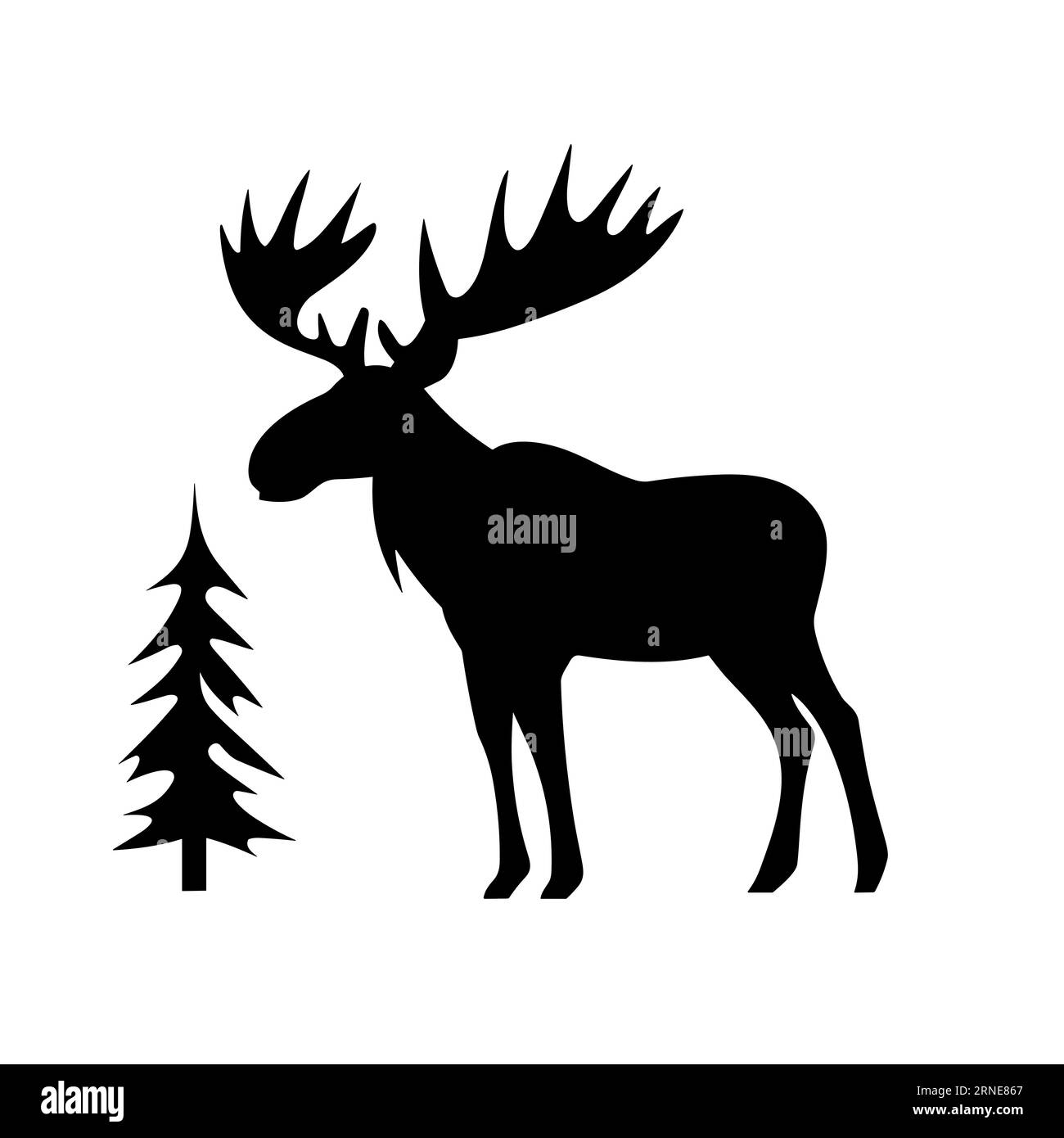 Full body moose Stock Vector Images - Alamy