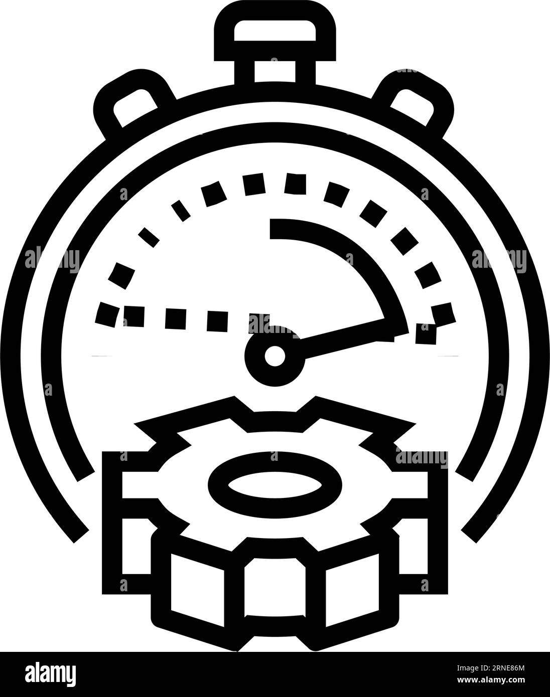 workflow optimization manufacturing engineer line icon vector ...