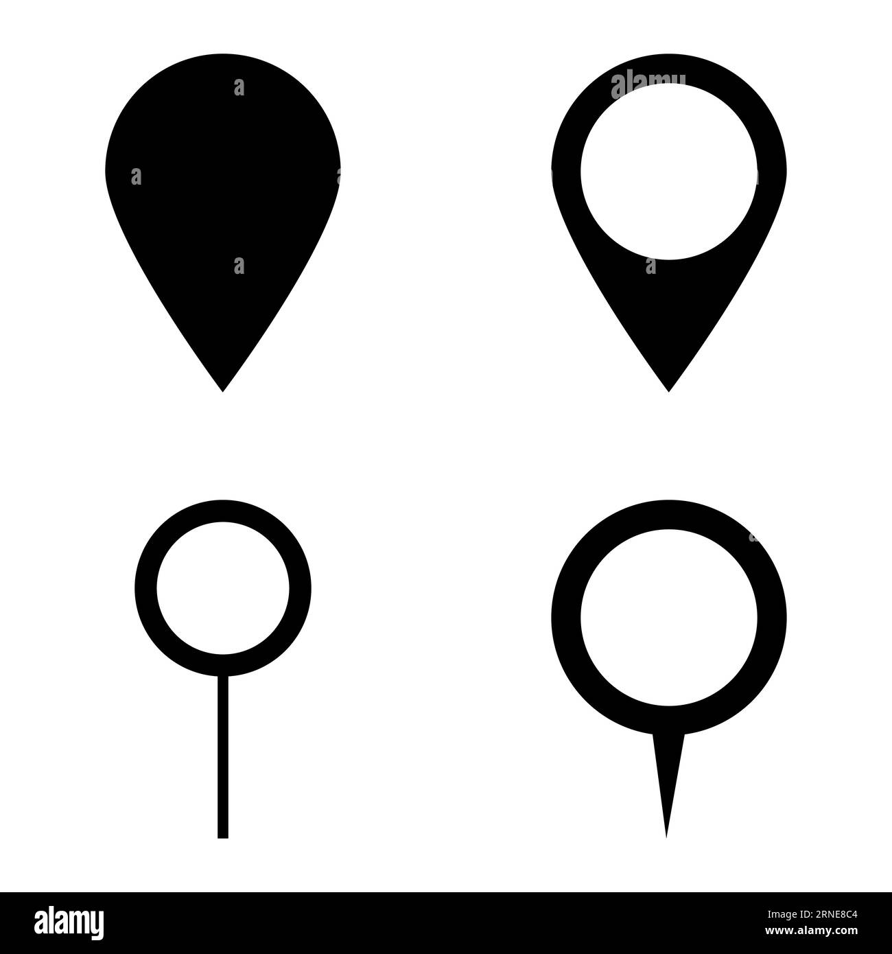 Set pin for map sign icon on a white background Stock Vector Image ...
