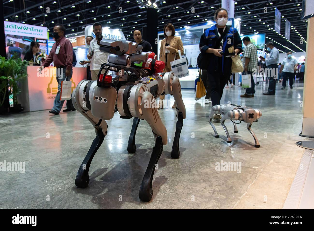 Bangkok, Thailand. 01st Sep, 2023. A robot for patrol and security purposes of the brand AGV ...