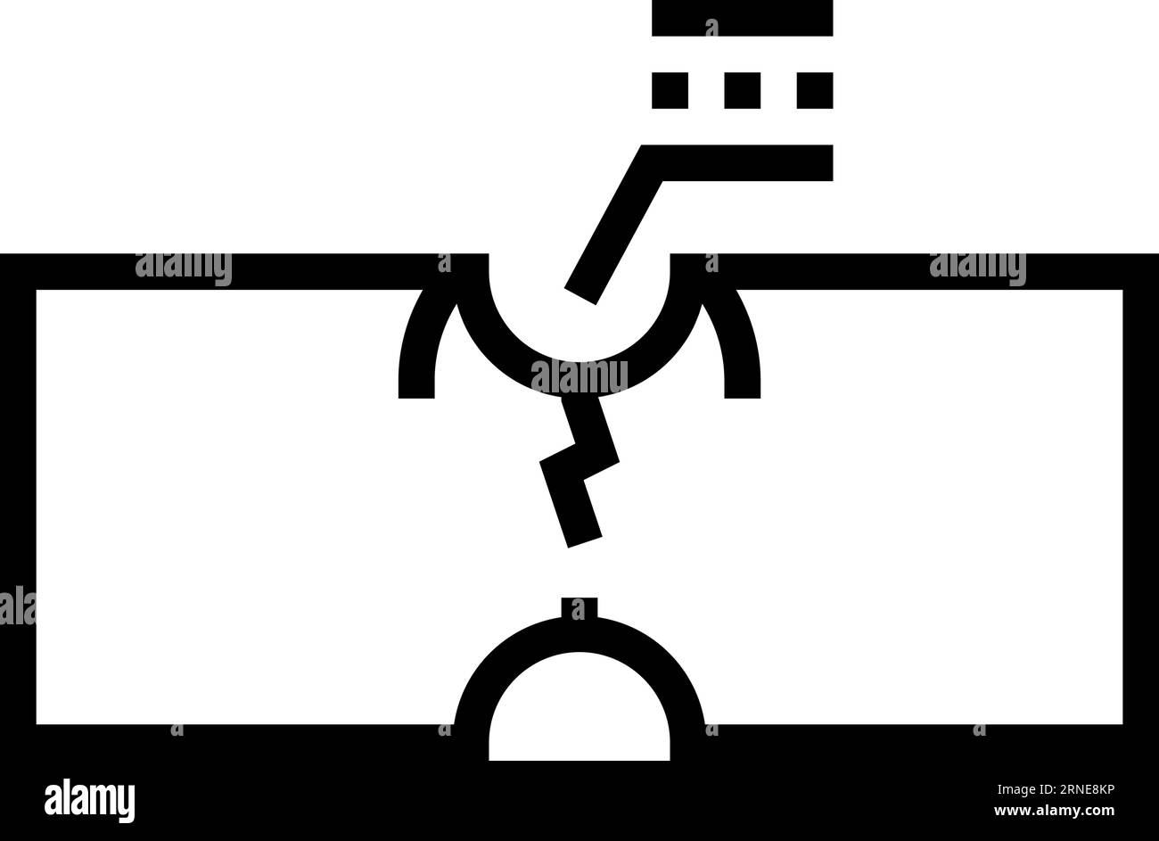 fatigue analysis mechanical engineer line icon vector illustration ...