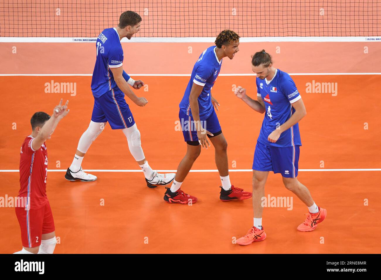 France volleyball team celebrating . Volleyball World Championship 2022 ...