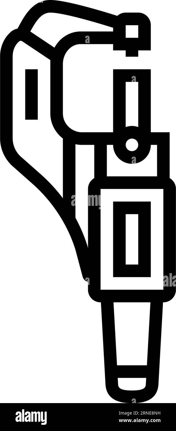 precision measuring manufacturing engineer line icon vector ...