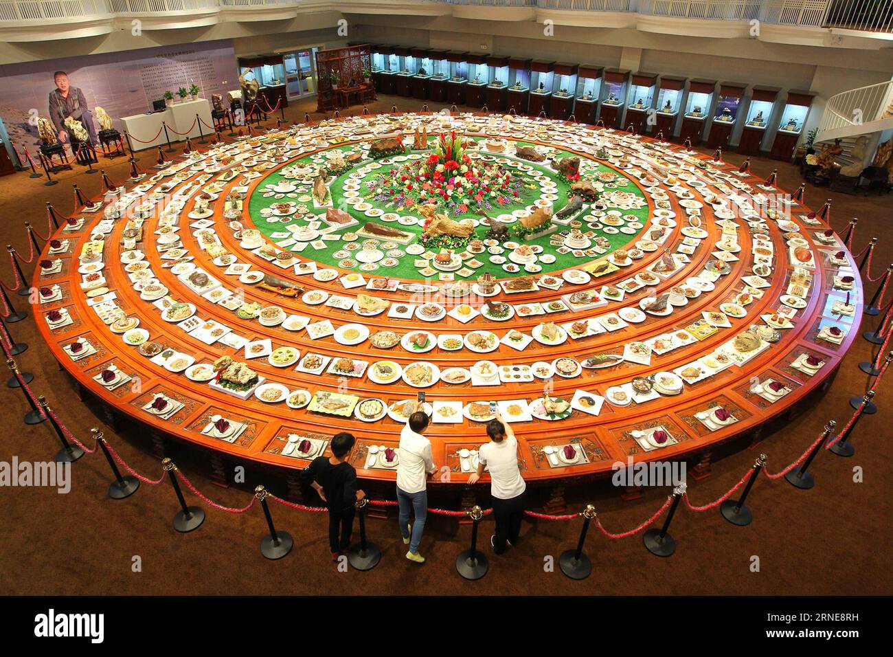 (160614) -- HAMI, June 14, 2016 -- Visitors look at dish-like rare ...