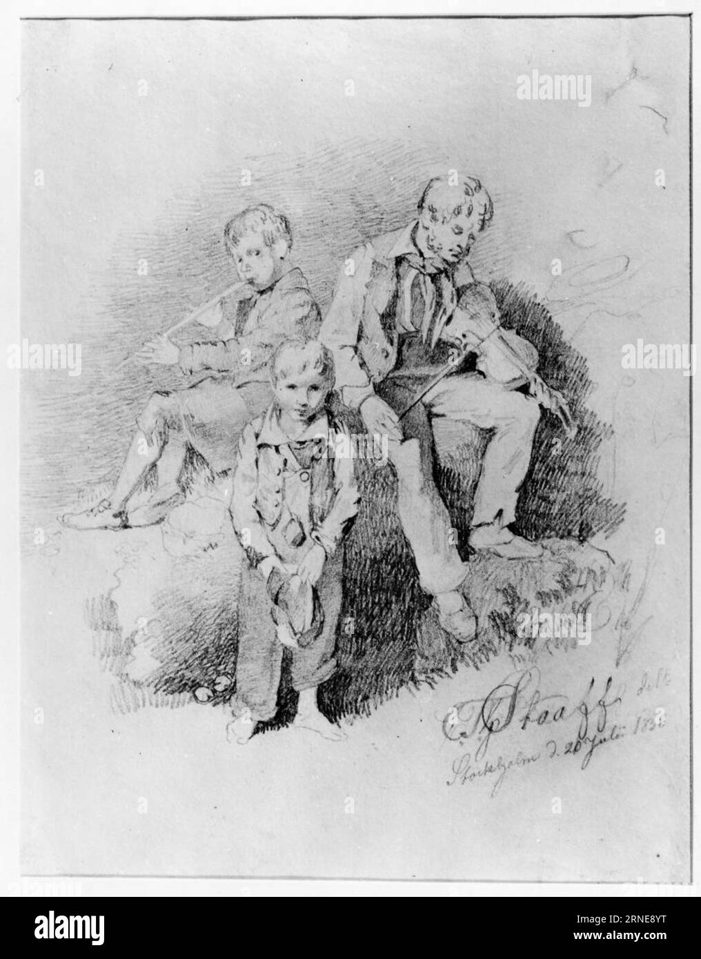 Spelman och tiggargossar 1836 by Carl Staaff Stock Photo - Alamy