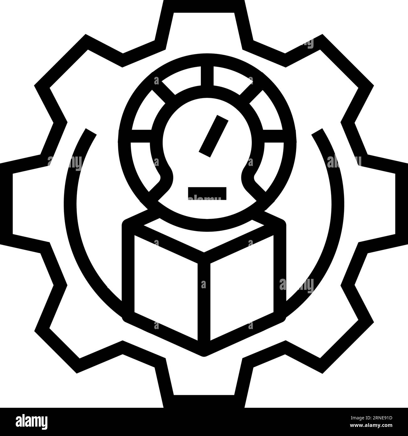 product testing mechanical engineer line icon vector illustration Stock ...