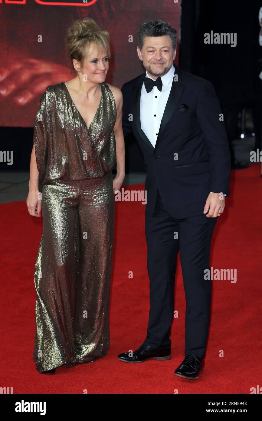 Andy Serkis (R) and wife Lorraine Ashbourne attend the European ...