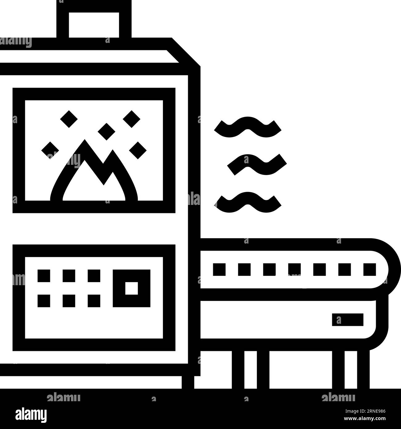 heat treatment manufacturing engineer line icon vector illustration ...