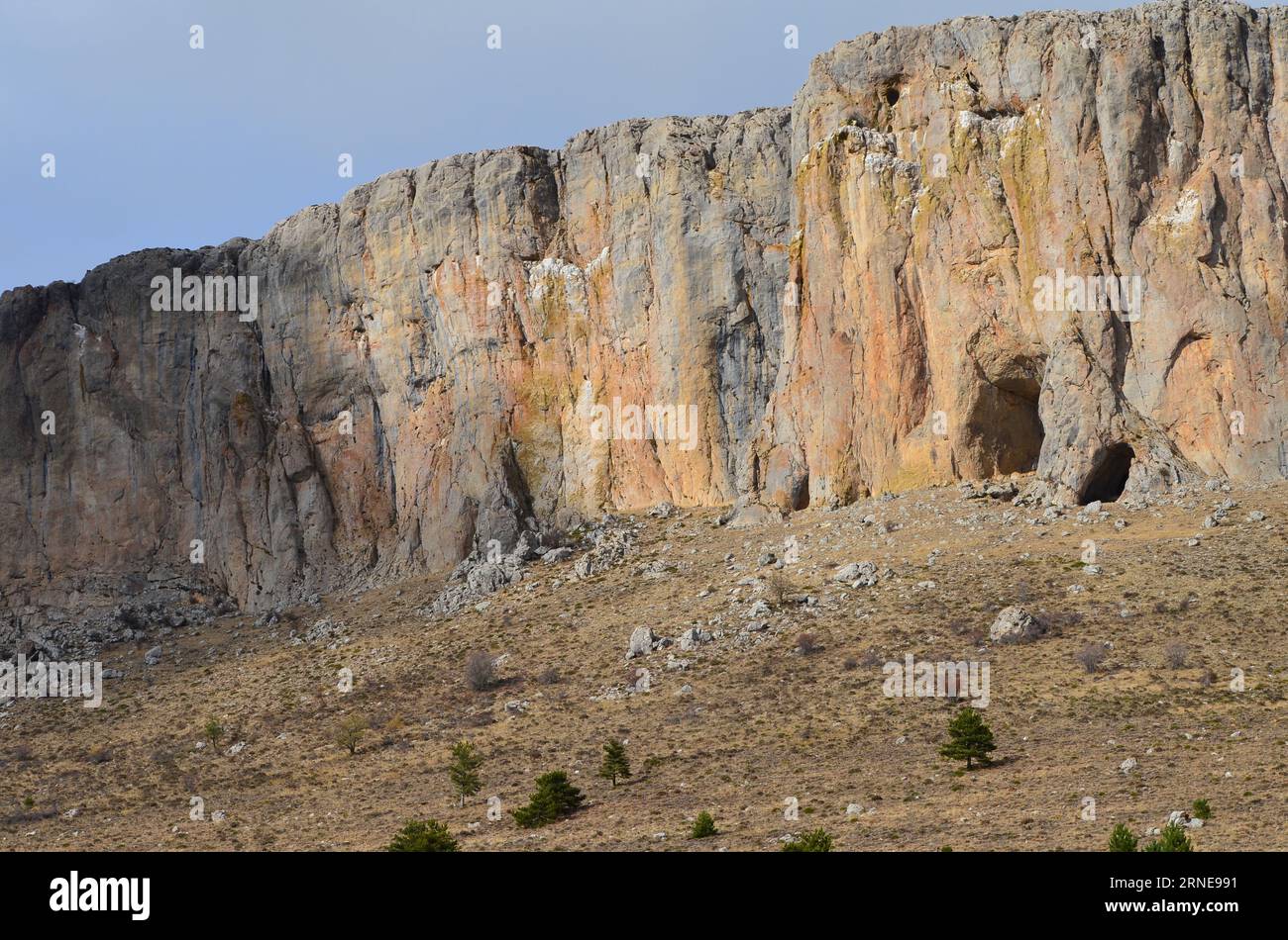 Karst mountains in the Sierra del Moncayo massif, north-eastern Spain ...