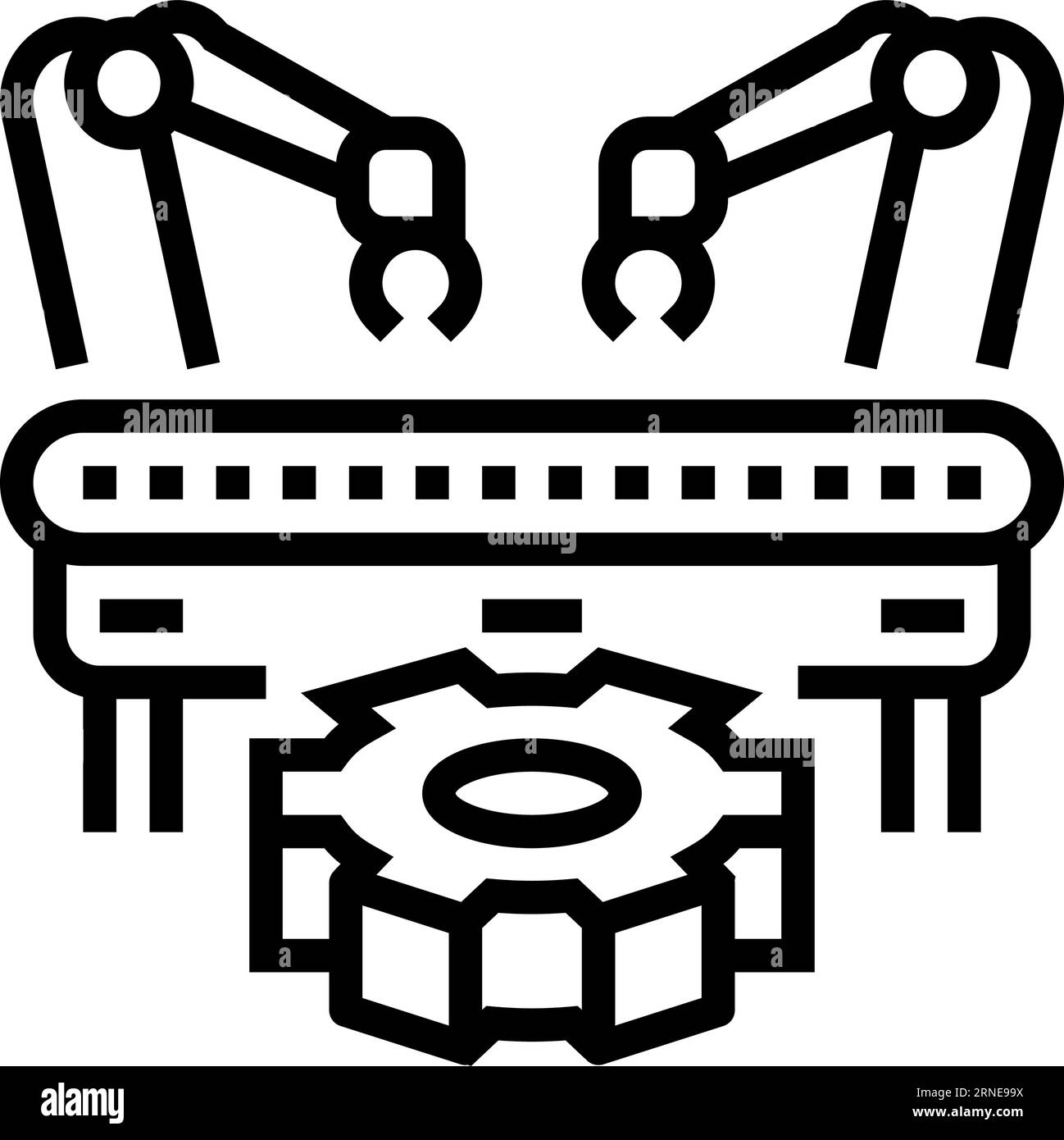 custom manufacturing engineer line icon vector illustration Stock ...