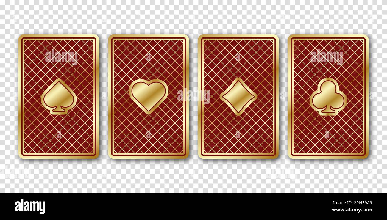 Playing card set. Vector illustration with suit hearts, diamonds, clubs ...