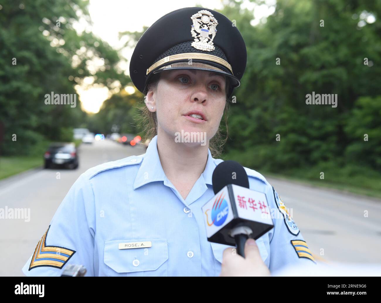 U.S. Park Police spokeswoman Sgt. Anna Rose speaks during an interview ...
