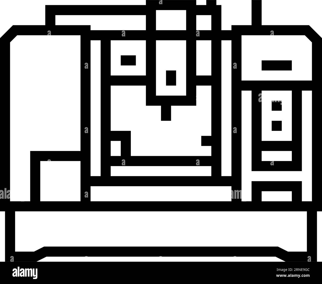 machining center manufacturing engineer line icon vector illustration ... machining center manufacturing engineer line icon vector illustration ...