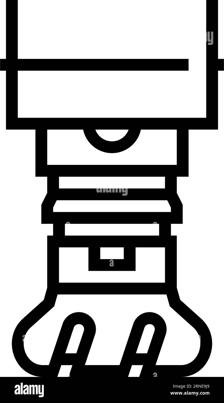machine tooling mechanical engineer line icon vector illustration Stock ...