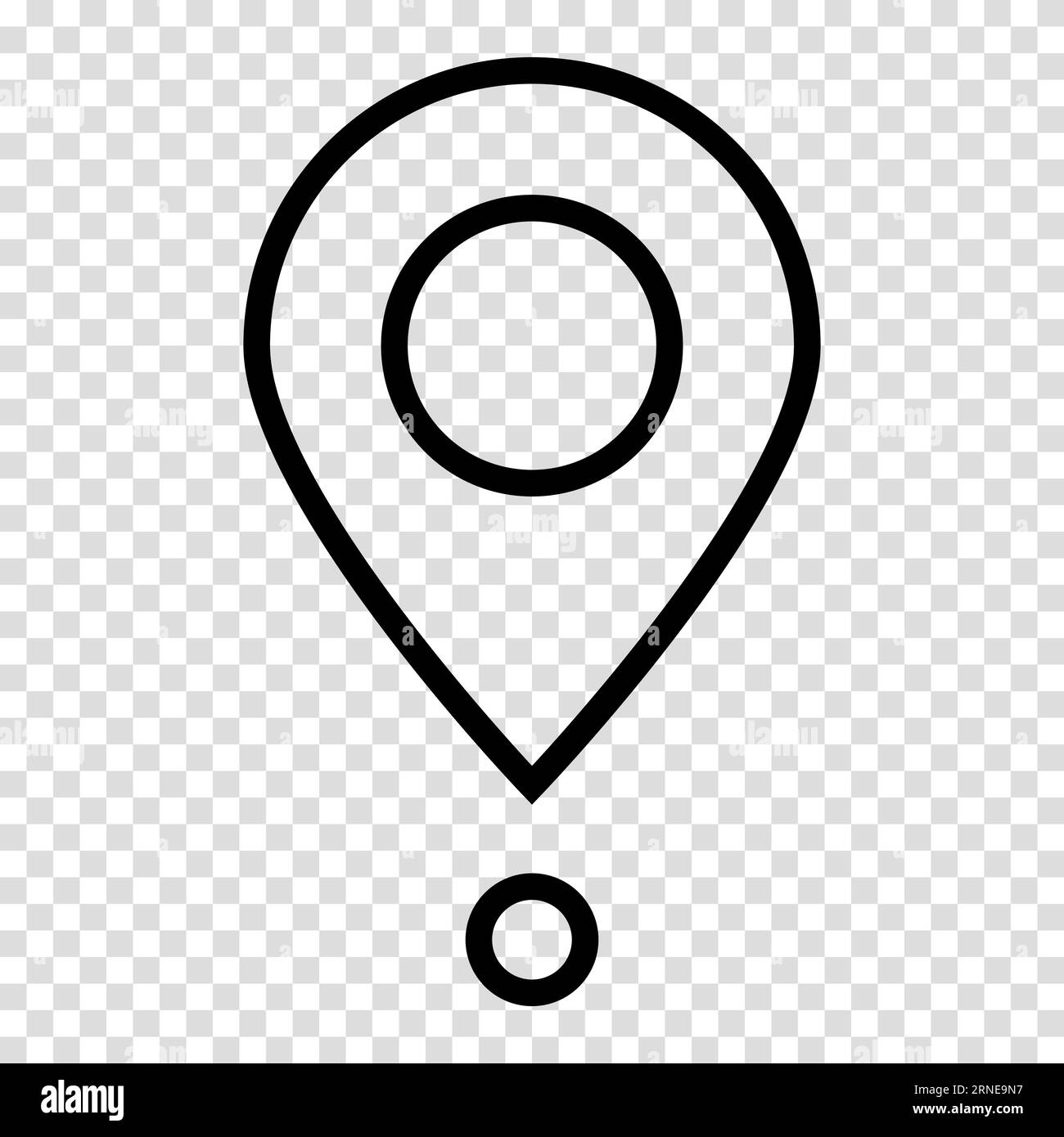 Location pin map icon. Flat design. Vector illustration sign on a transparent background Stock ...