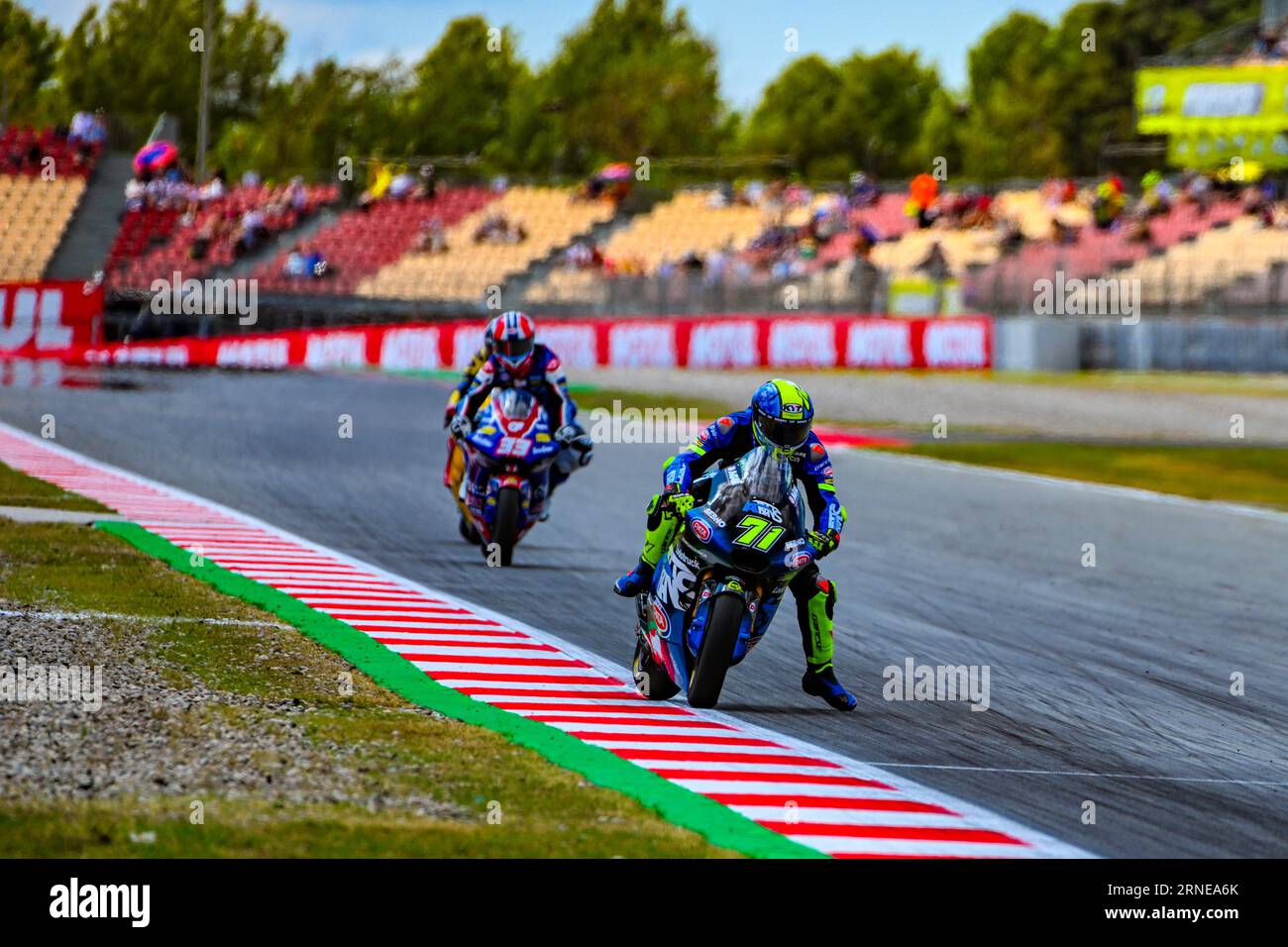 Dennis Foggia (71) of Italy and Italtrans Racing Team and Rory Skinner ...