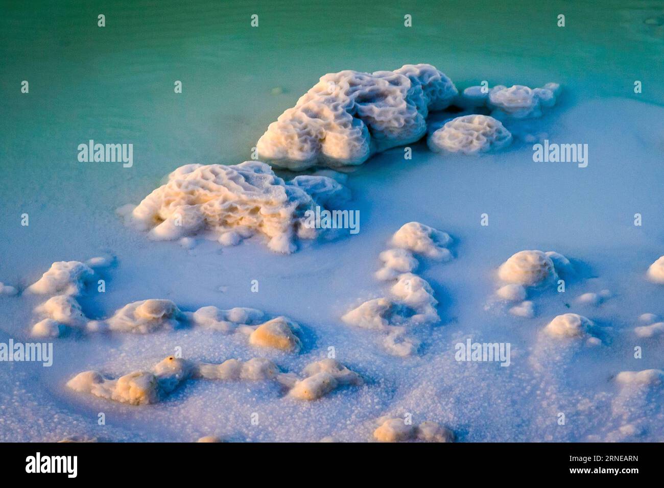 Photo taken on June 15, 2016 shows the scenery of a salt lake in in Lop ...