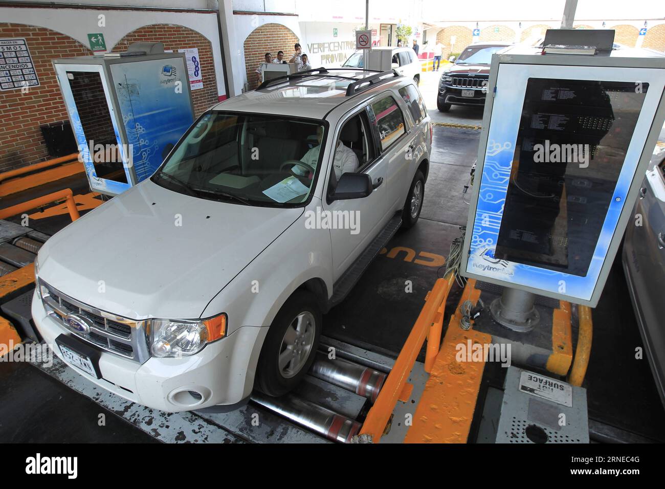 Photo taken on June 17, 2016 shows the view of a vehicular inspection ...