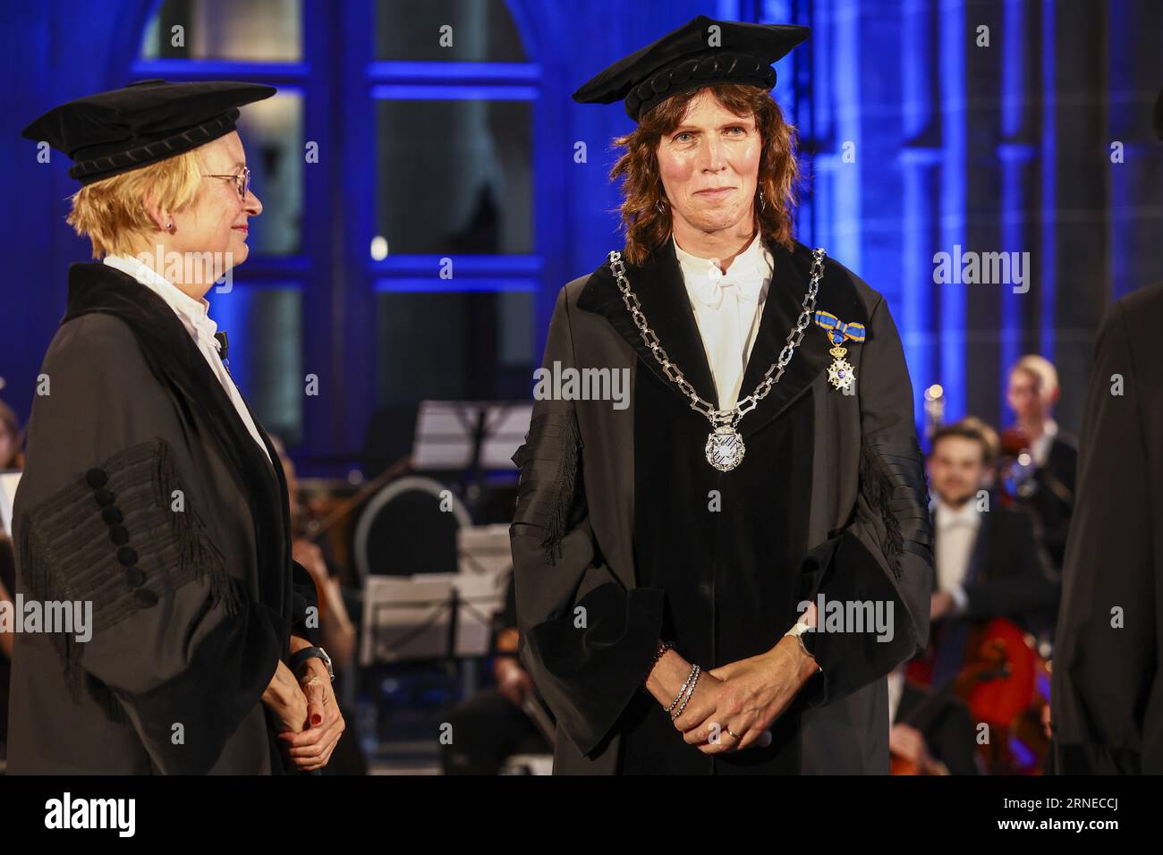 GRONINGEN - Jacquelien Scherpen (r) during the inauguration of her new ...