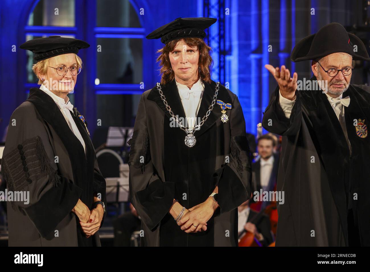 GRONINGEN - Jacquelien Scherpen (m) during the inauguration of her new ...