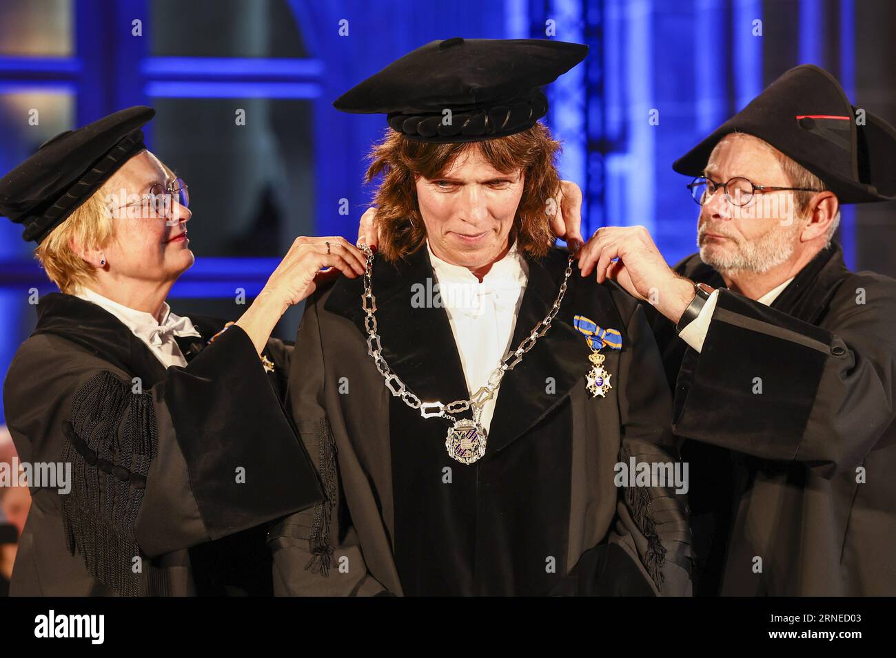 GRONINGEN - Jacquelien Scherpen (m) during the inauguration of her new ...