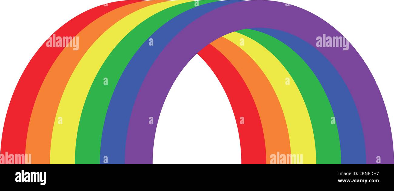 Simple rainbow arch Cut Out Stock Images & Pictures - Alamy