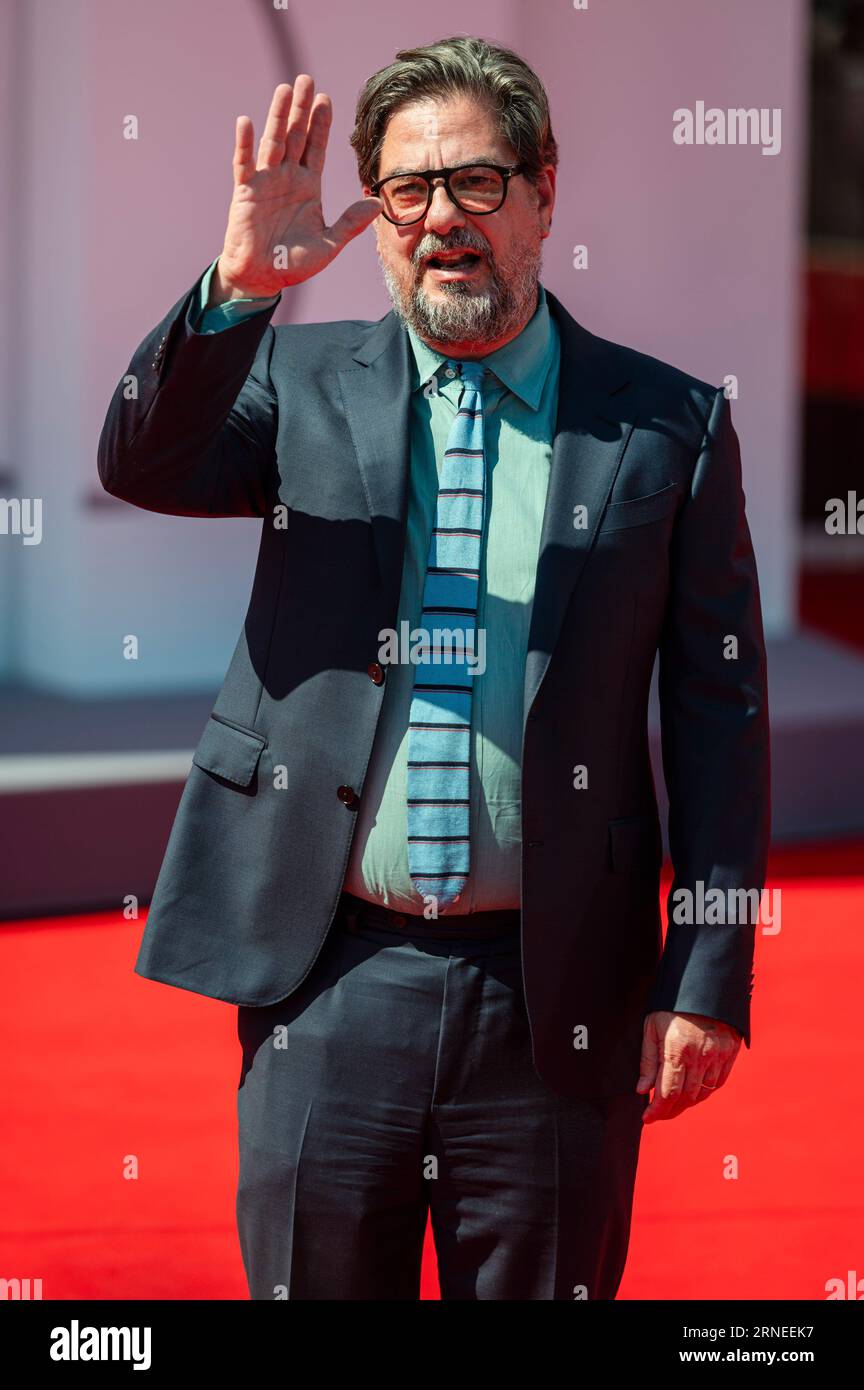 Venice, Italy. 1st September, 2023. Barney Pilling arrives at the ...